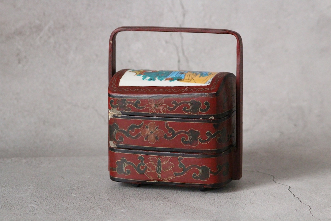Chinese Vintage Lunch Box. A Rare Find. Handmade. 1950s Asian Style - Etsy