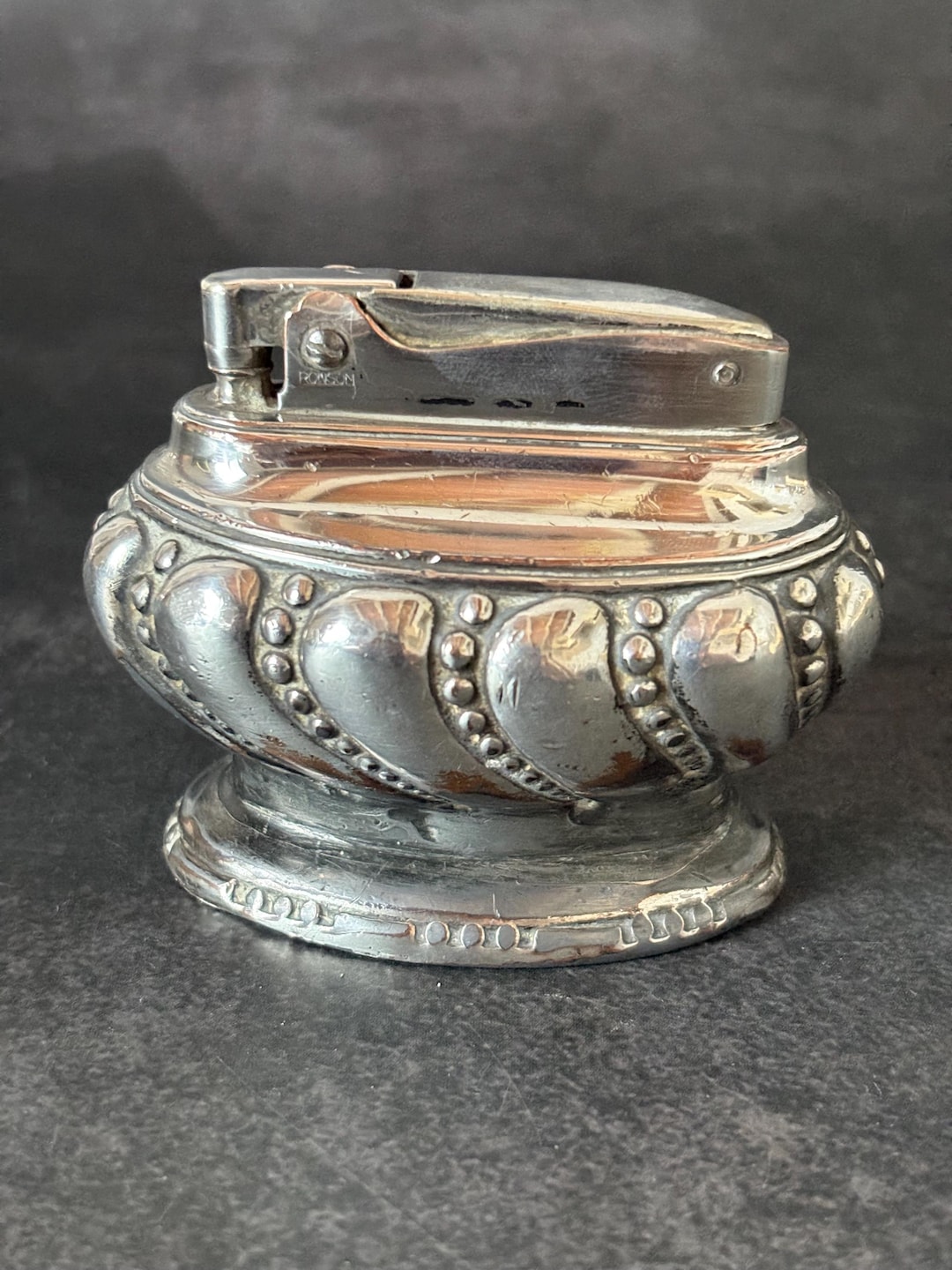 Vintage Ronson Crown Table Lighter | Ornate Silver Tone, England - Etsy