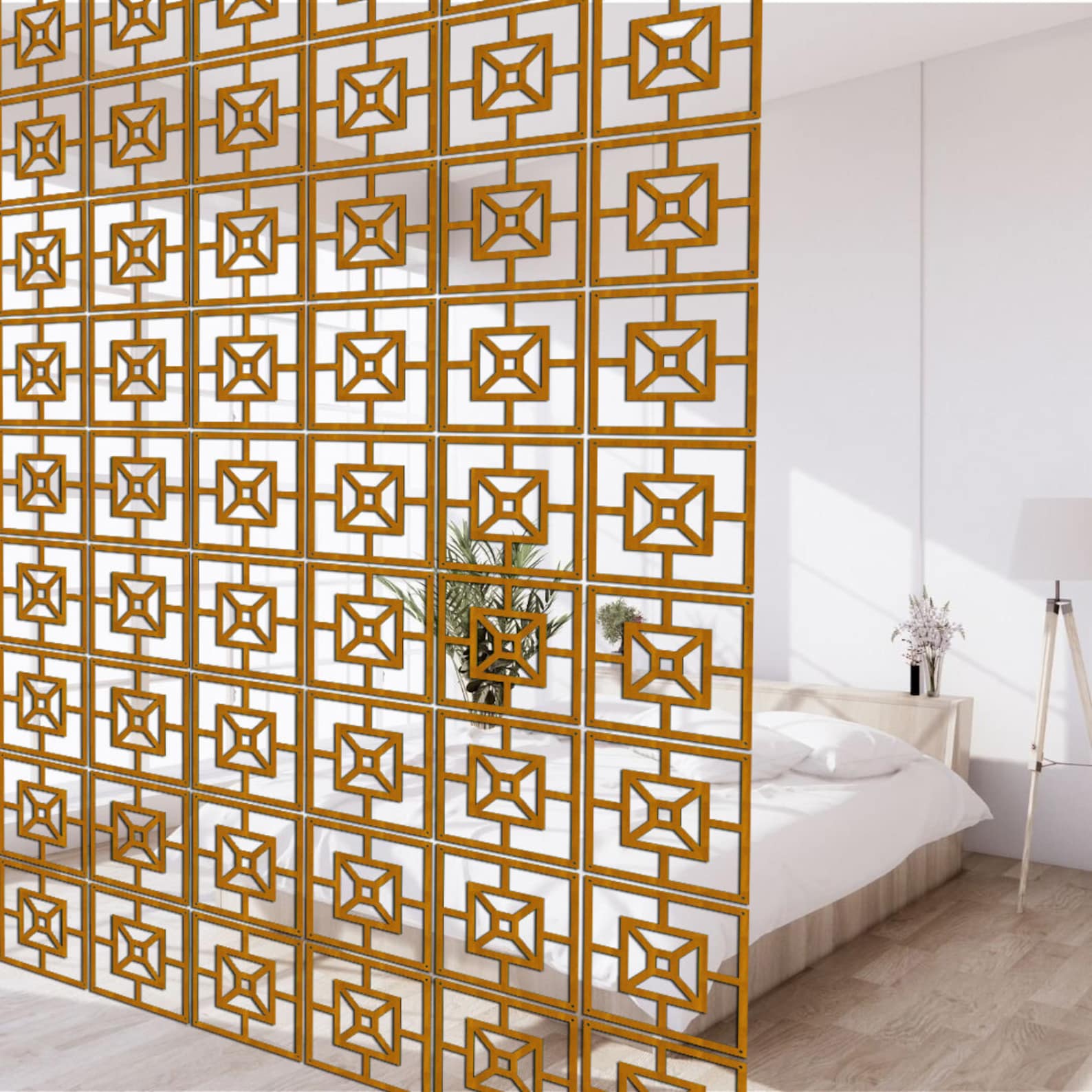 Hanging Room Divider, Minimalistic Room Dividers, Wooden Privacy Screen ...