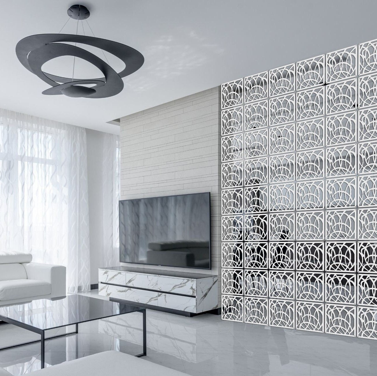 Suspended Room Divider, Room Divider Panels, Hanging Dividing Wall ...