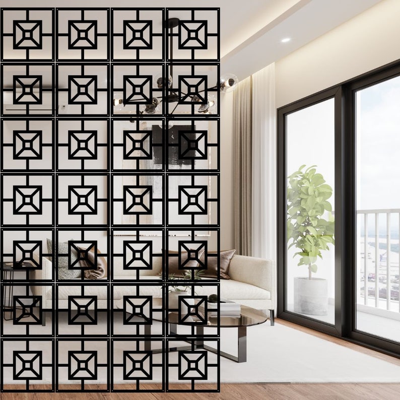 Hanging Room Divider, Minimalistic Room Dividers, Wooden Privacy Screen ...