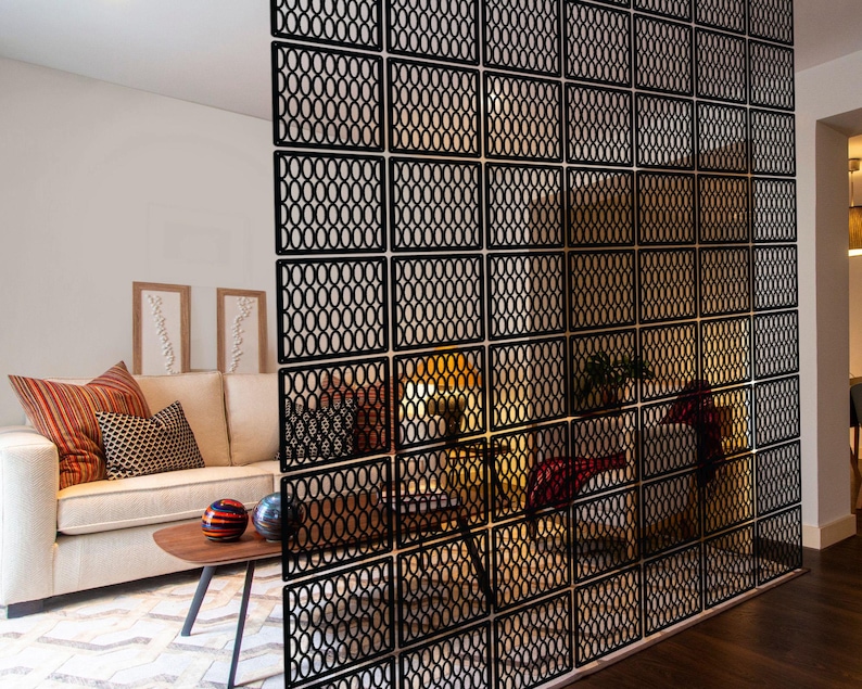 Sale - BLACK - Suspended Room Dividers, Wooden Divider Panels, Hanging ...