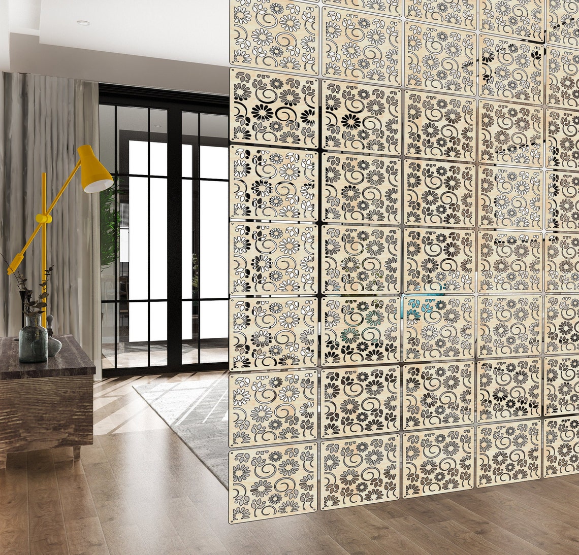 Wooden Dividing Panels, Suspended Room Dividers, Modular Decorative ...