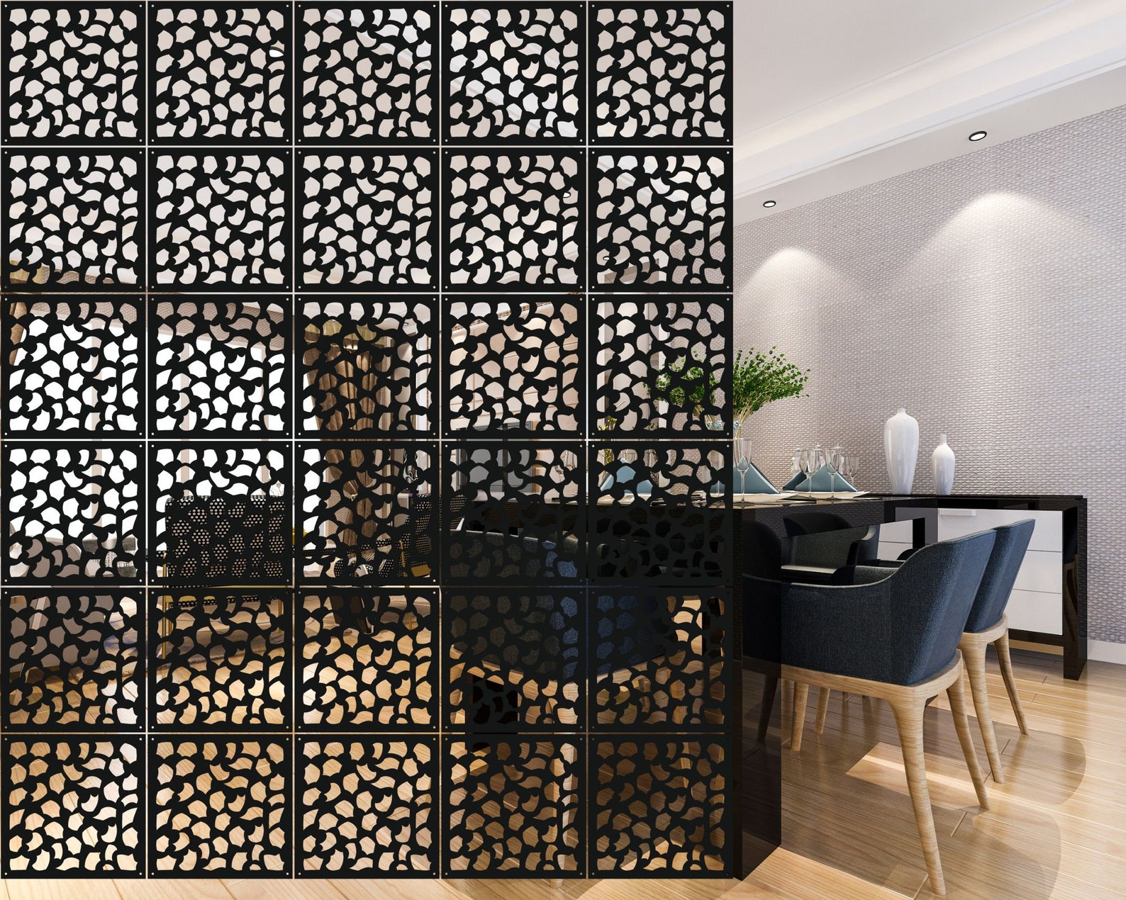 Wooden Dividing Panels Suspended Room Divider Modular - Etsy