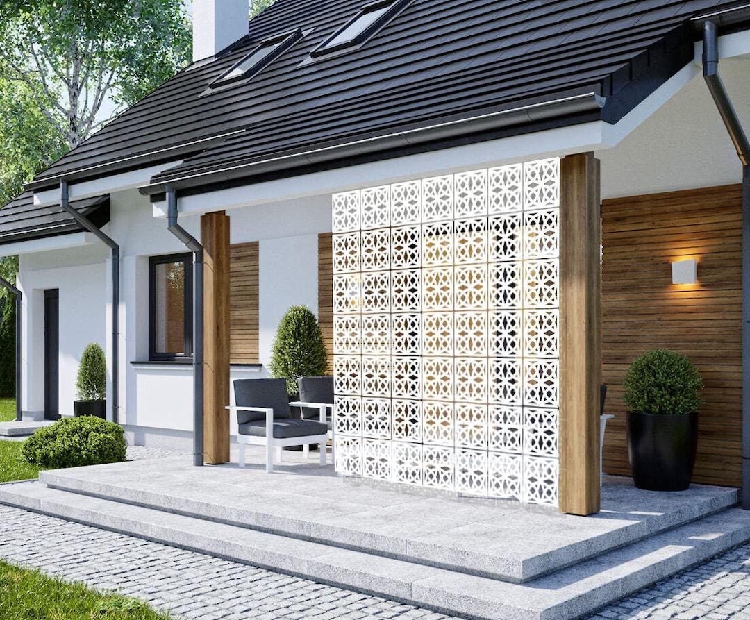 Privacy Garden Curtain, Outdoor Terrace Panels, External Dividing Wall ...