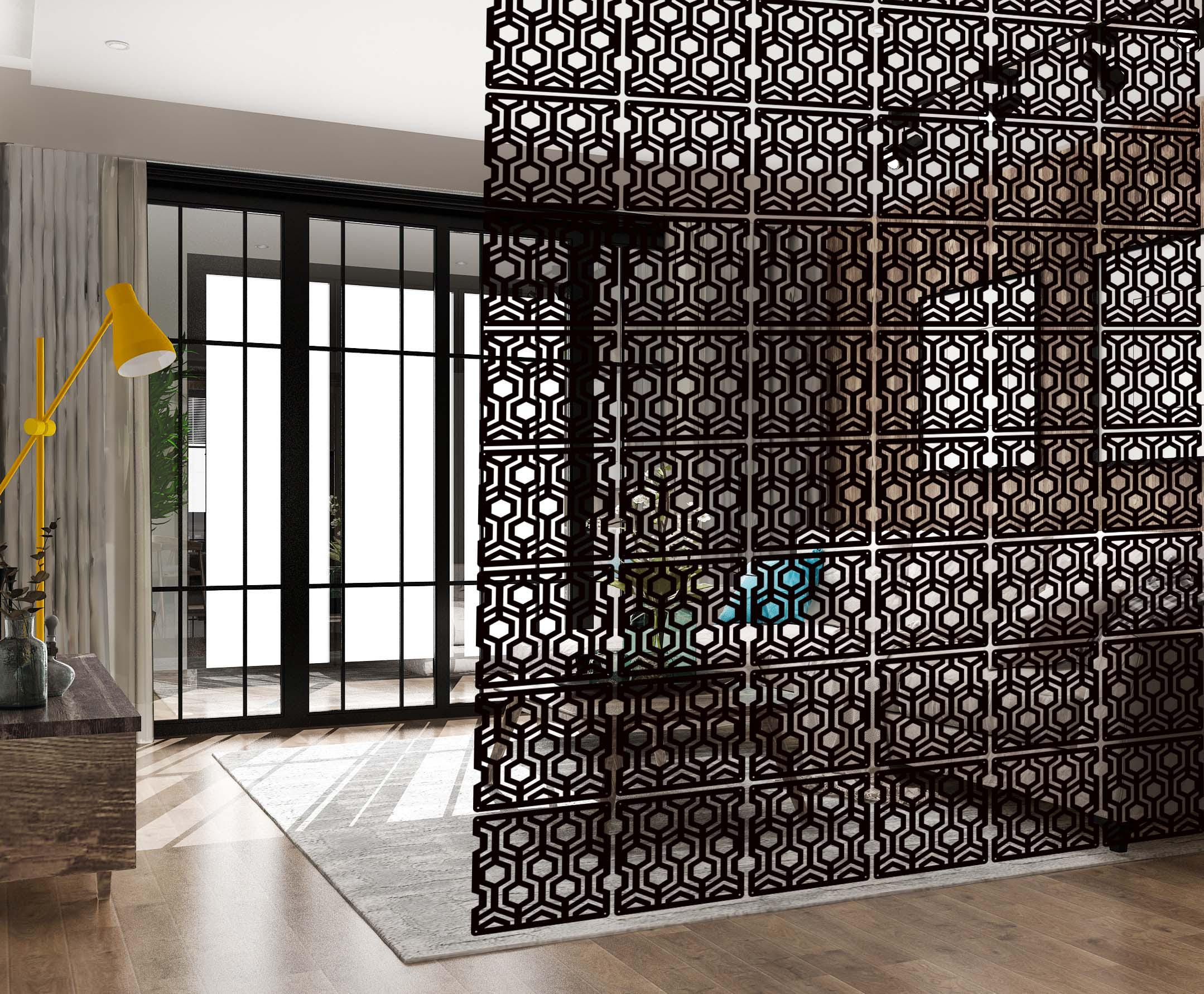 Wooden Room Divider, Wooden Divider Panels for Office, Modular Dividing ...