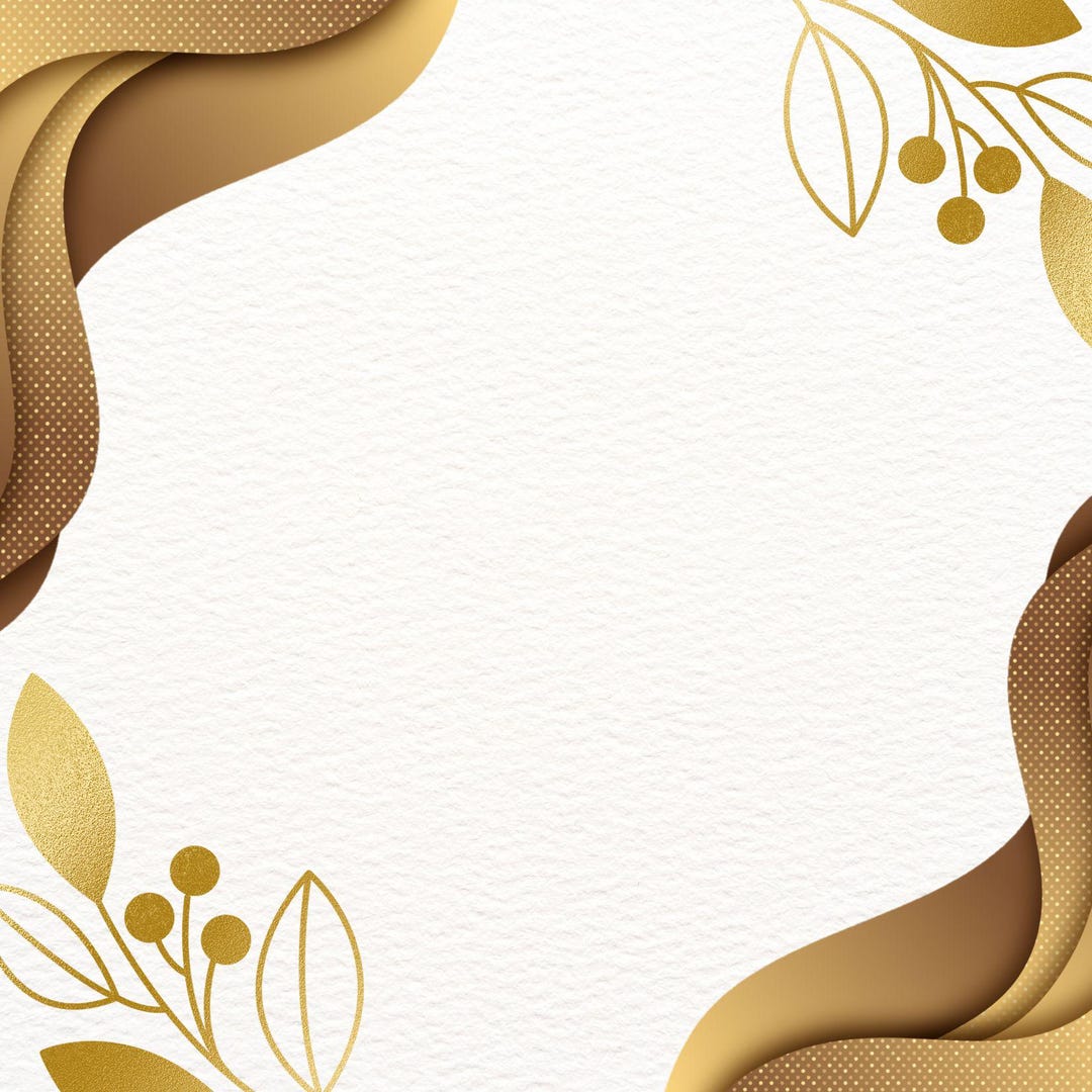 Blank Flow Gold Digital Invitation - Etsy