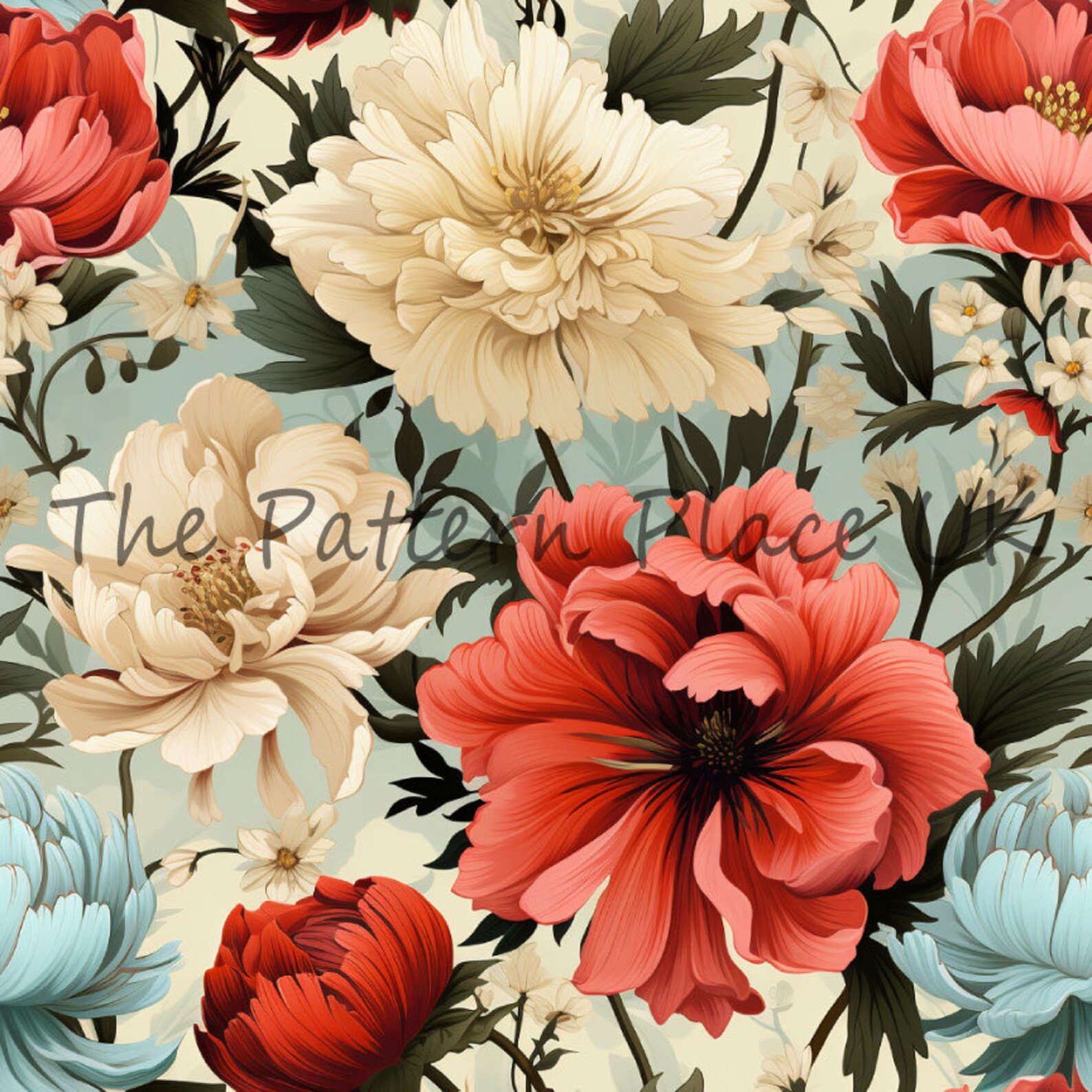 Seamless Vintage Flower Designs 2- 12 More Seamless Floral Patterns 300 ...