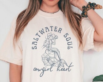 Mermaid Core Coastal Cowgirl Shirt Mermaidcore Clothing Beachy Shirt ...