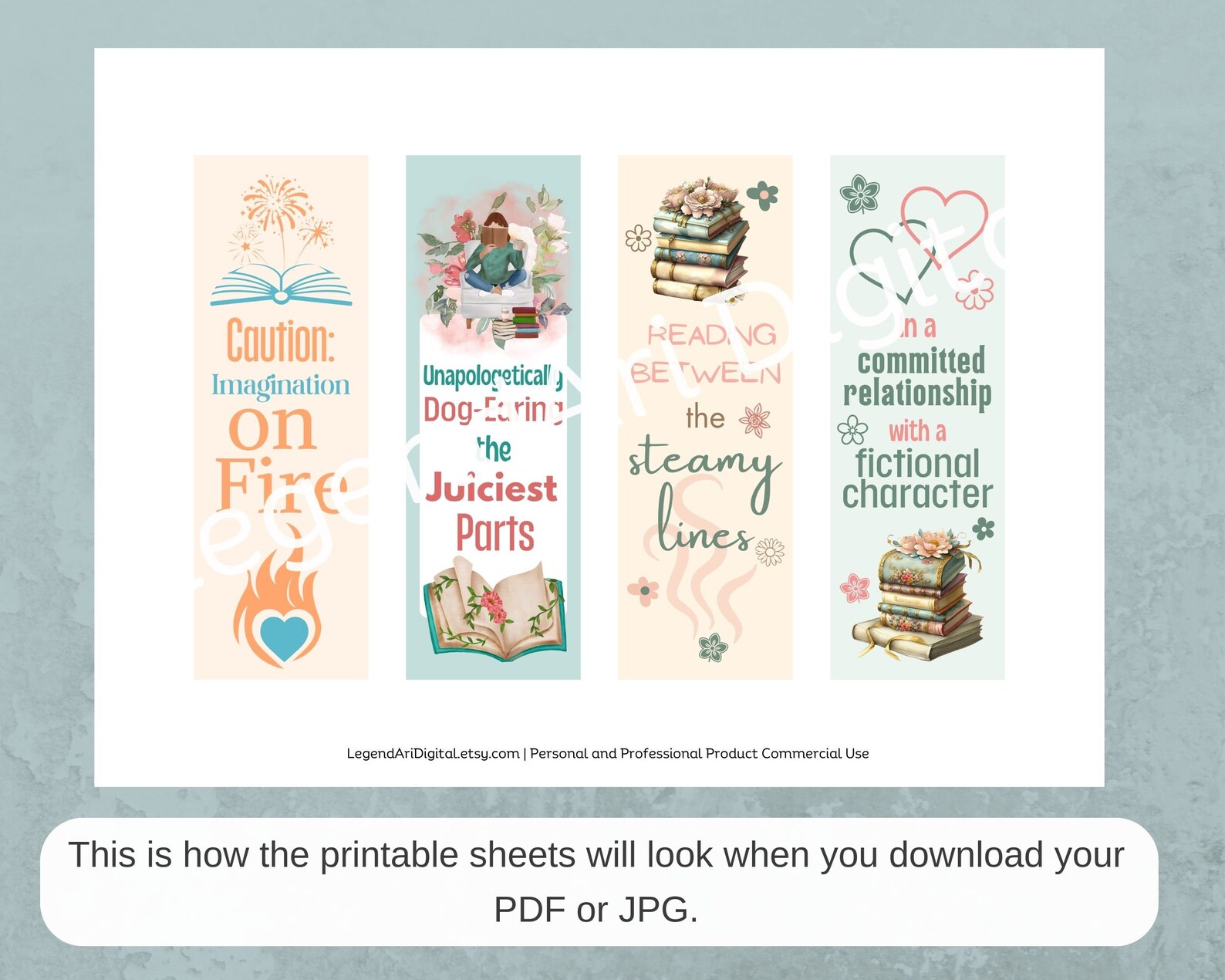 4 Printable Romance Reader Bookmarks Spicy Reader Bookmarks Smut ...