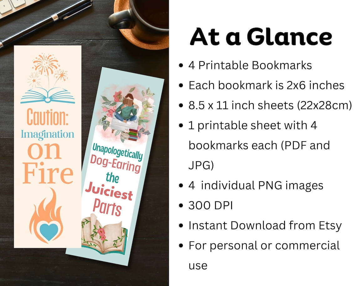 4 Printable Romance Reader Bookmarks Spicy Reader Bookmarks Smut ...