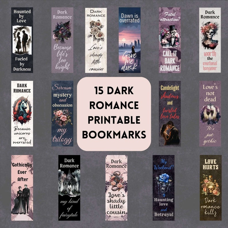 Romance Bookmark PNG MEGA BUNDLE, Smut Bookmark Sublimate, Funny ...