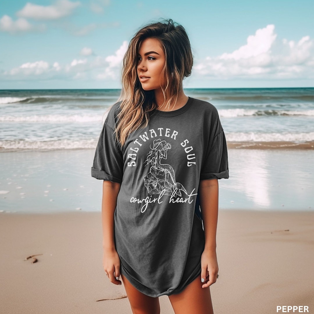 Mermaid Core Coastal Cowgirl Shirt Mermaidcore Clothing Beachy Shirt ...