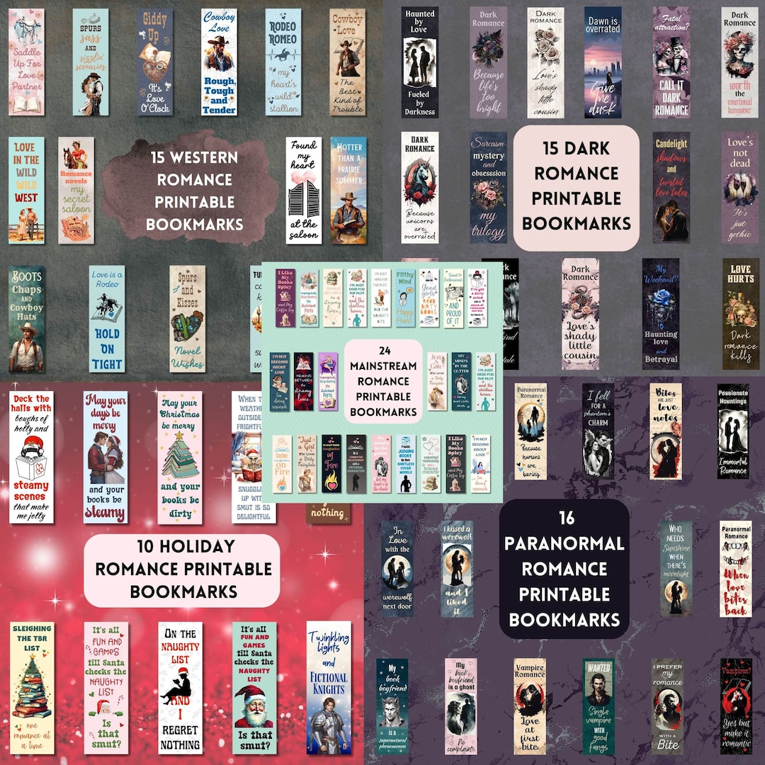 80 Spicy PNG Bookmarks, Smut Printable Bookmark BUNDLE Sublimate ...