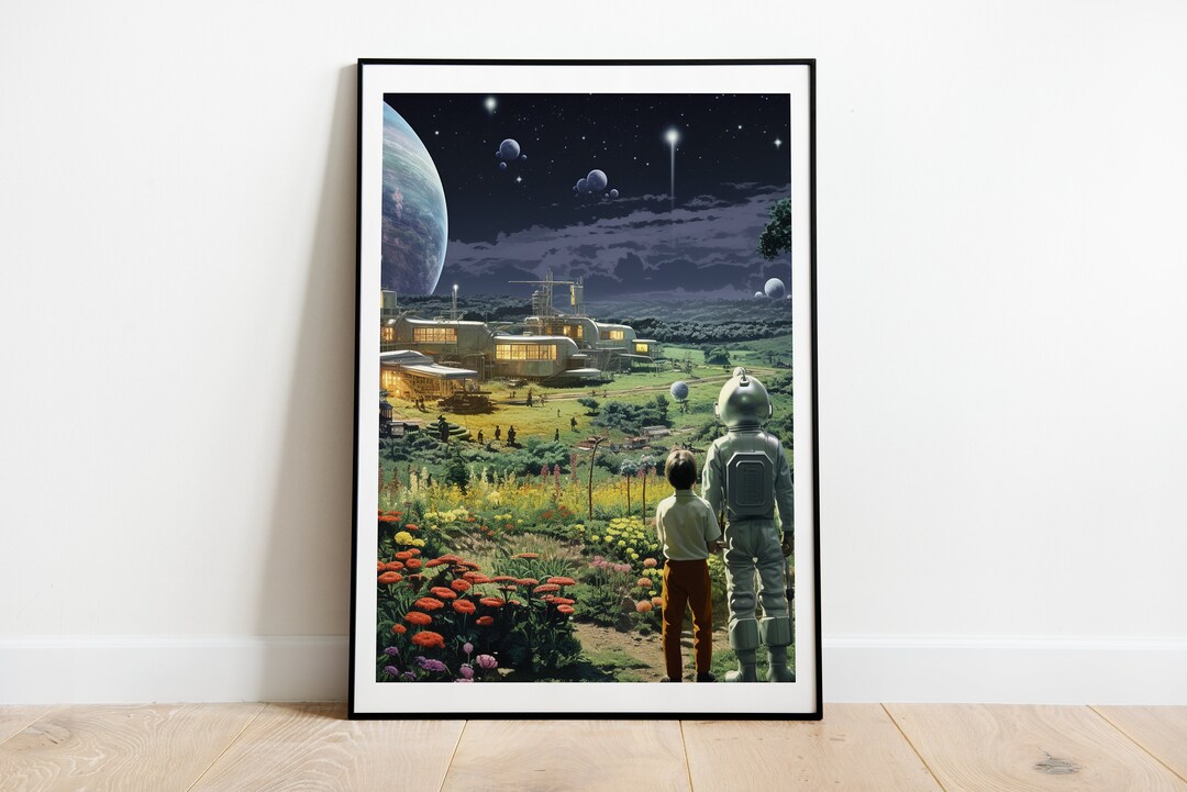 Fields Mirage Print | Retro Futurism Art | Space Art | Sci Fi Posters | Surreal Art - Etsy