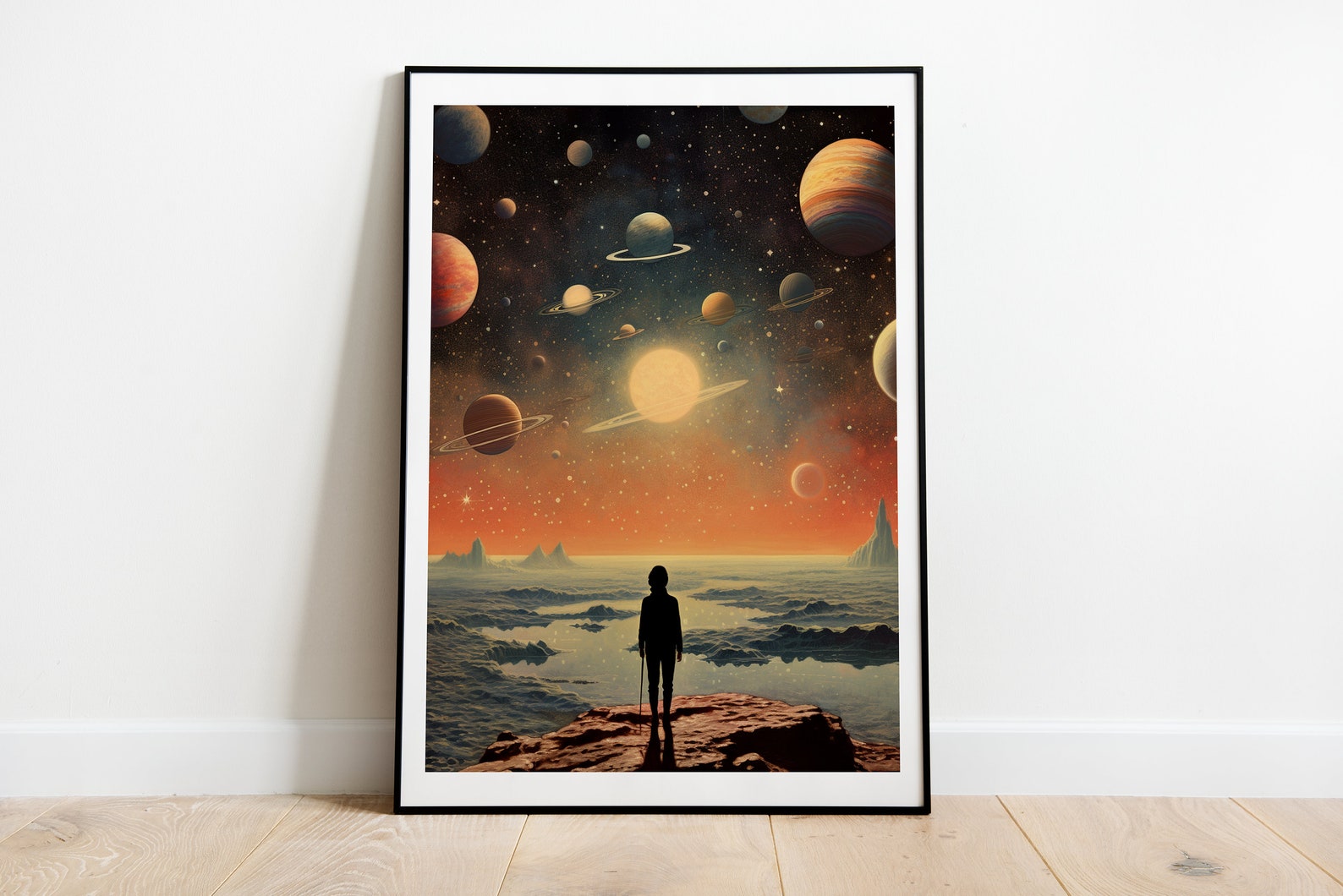 Lost in the Cosmos Print | Retro Futurism Art | Space Art | Sci Fi Posters | Surreal Art - Etsy