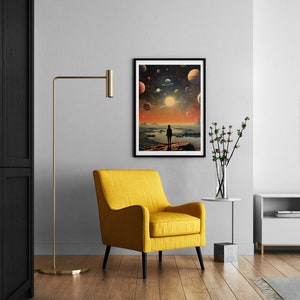 Lost in the Cosmos Print | Retro Futurism Art | Space Art | Sci Fi Posters | Surreal Art - Etsy