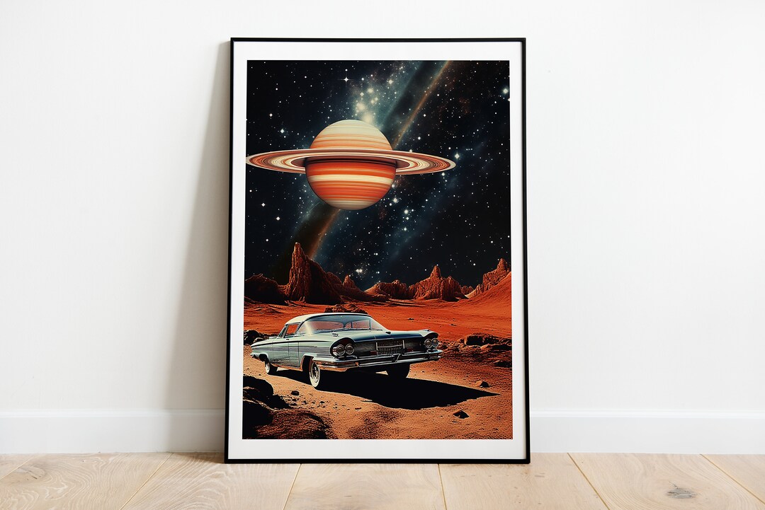 Dreamy Rests Print | Retro Futurism Art | Space Art | Sci Fi Posters | Surreal Art - Etsy