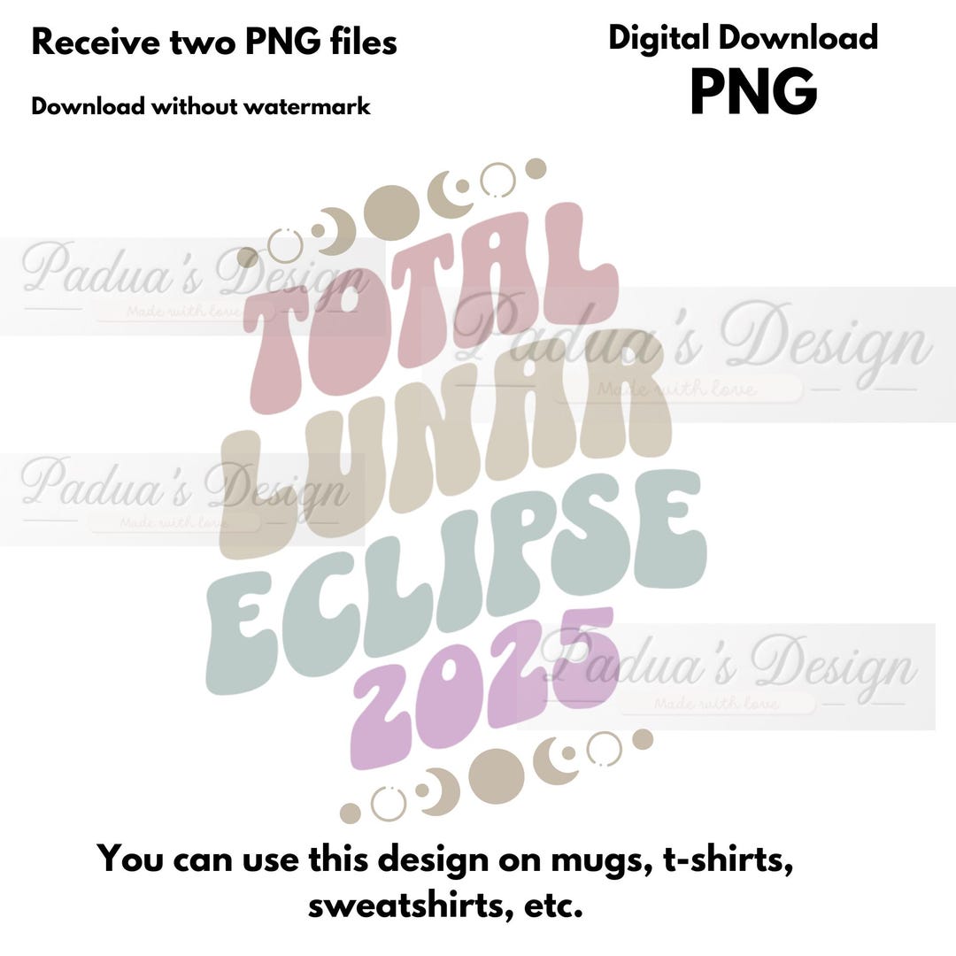 Total Lunar Eclipse Png Sublimation Design Digital Download, PNG ...