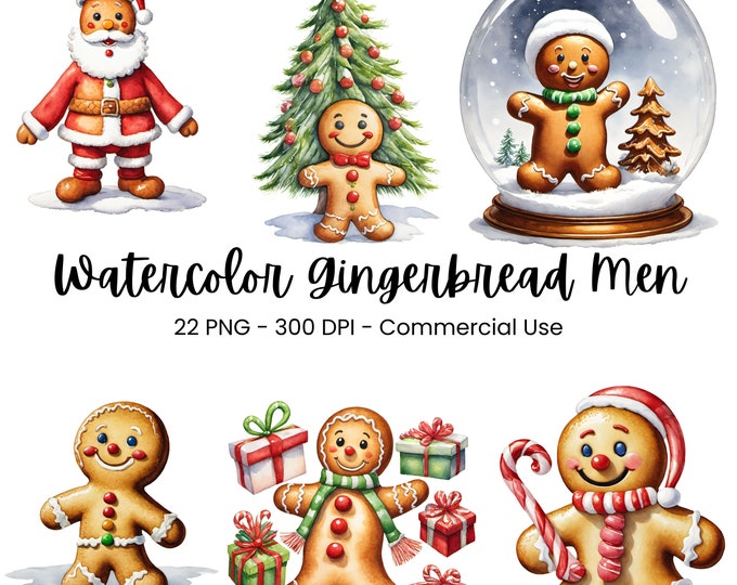 Gingerbread Men Clipart Bundle, Christmas Designs Png Graphics ...