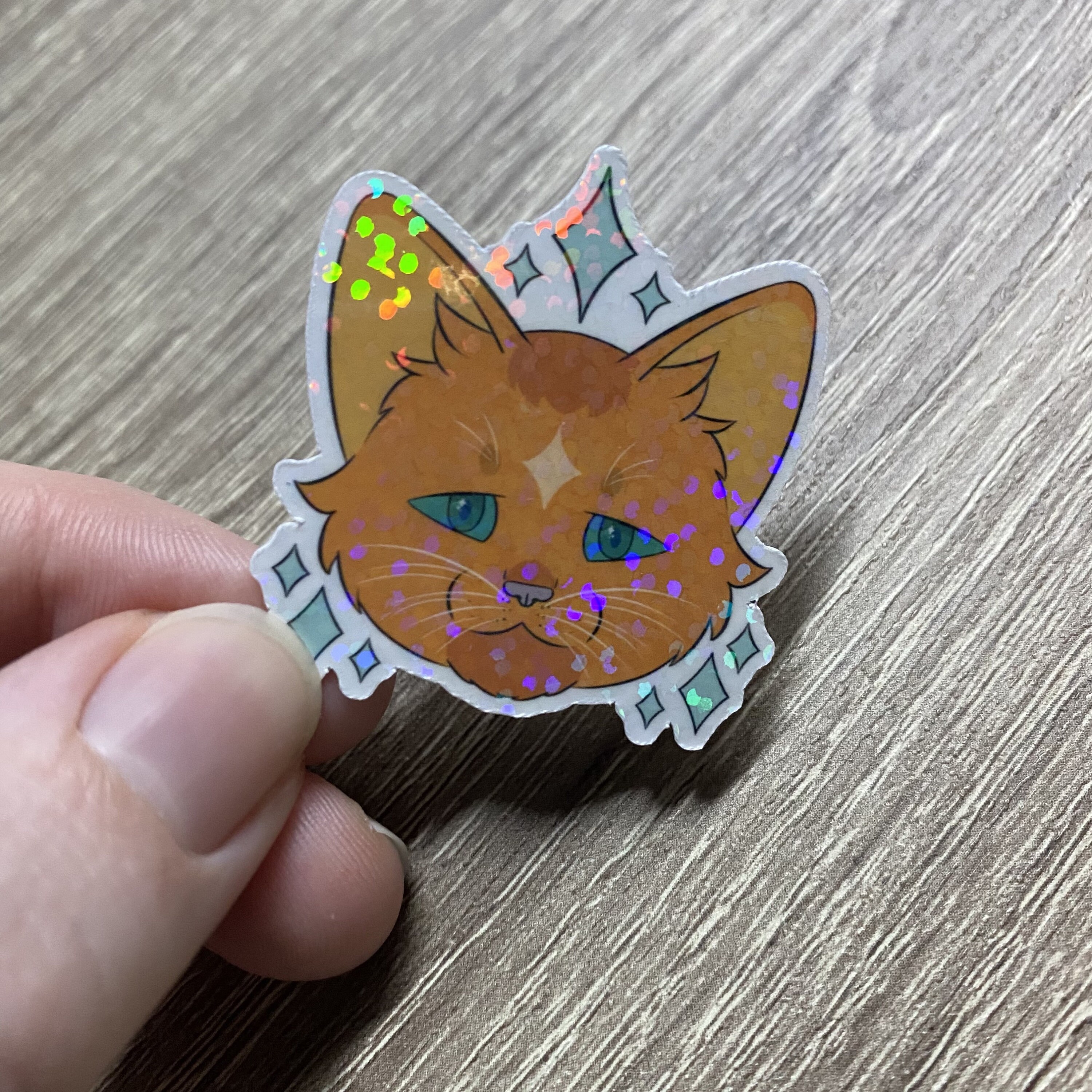 Glittery Firestar Sticker - Etsy