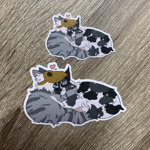 Cozy Cattails Krampy and Talon Sticker - Etsy