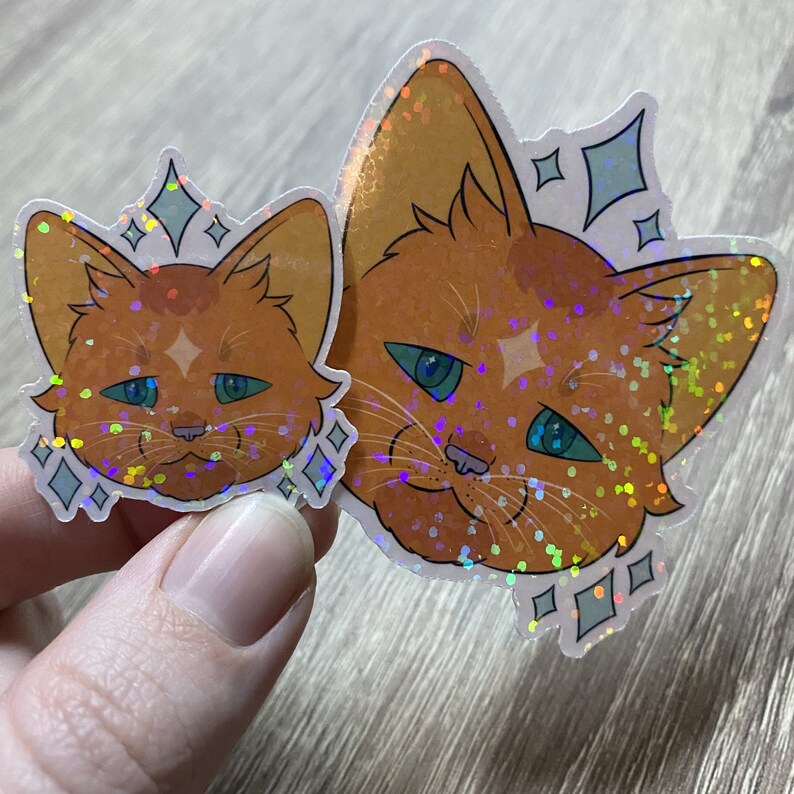 Glittery Firestar Sticker - Etsy