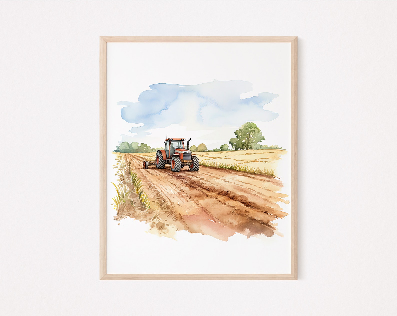Tractor Nursery Wall Prints, Digital Download, Nursery Decor, Set of 6 ...