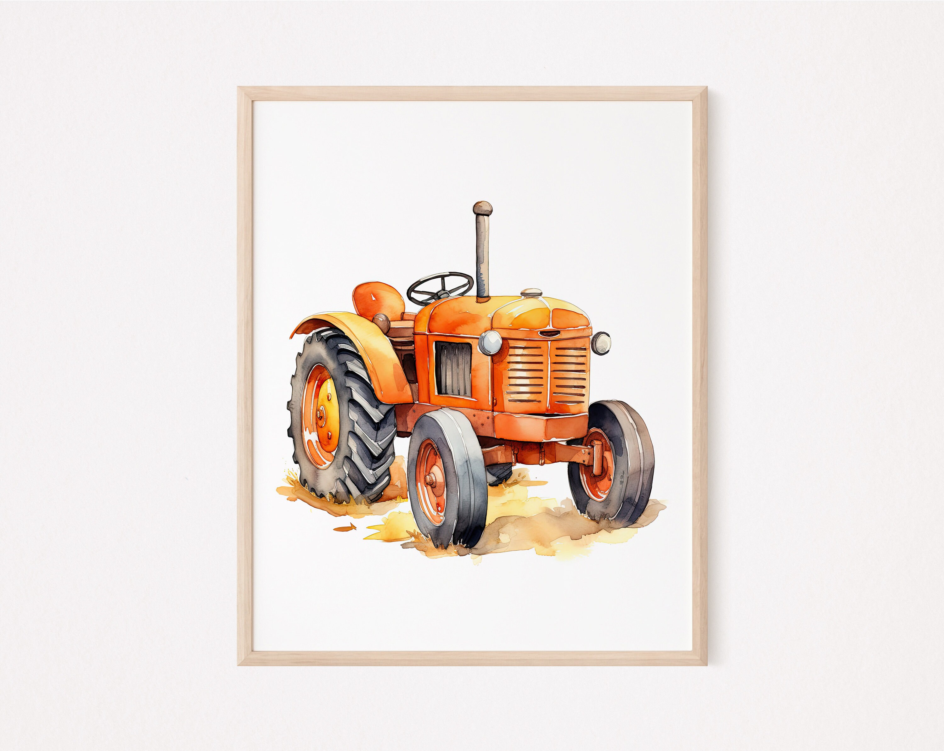 Tractor Nursery Wall Prints, Digital Download, Nursery Decor, Set of 6 ...