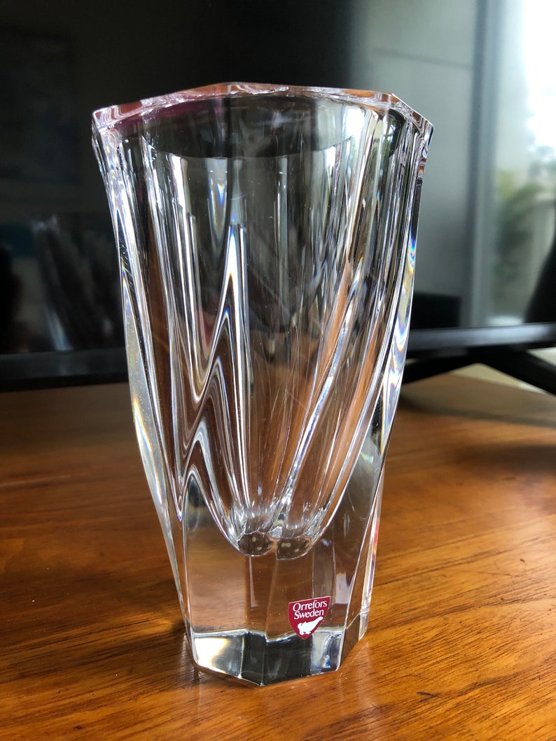Orrefors Crystal Vase - Etsy