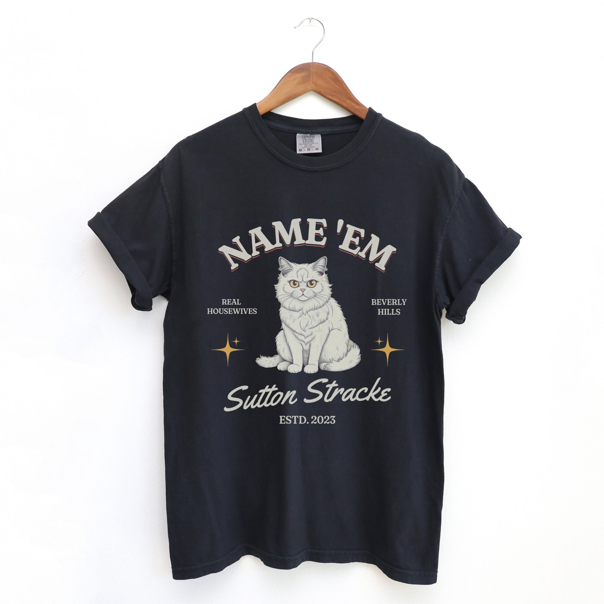 Name 'em Sutton RHOBH Cat Unisex Garment-dyed T-shirt, Real Housewives ...