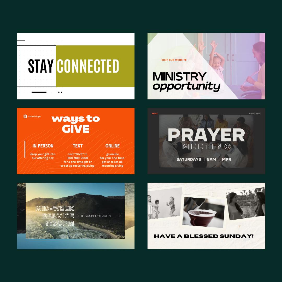Church Preservice Video Announcement Slides Editable Church Canva ...