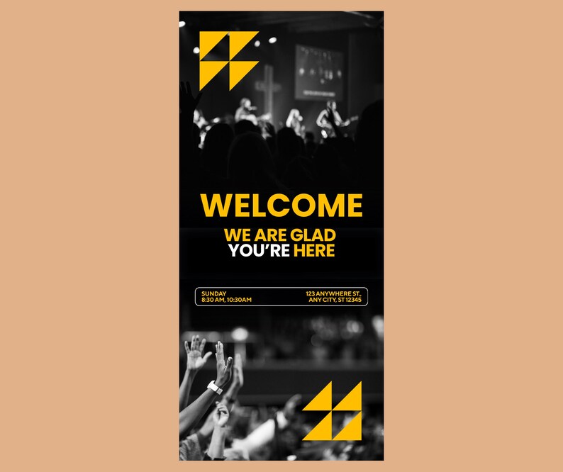 Editable Church Connection Card Template: Modern Welcome Card (digital ...