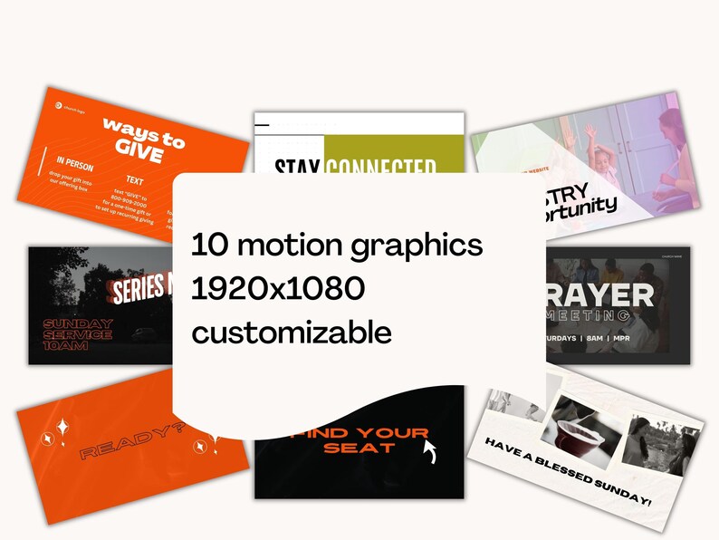 Church Slide Template Digital Download Worship Presentation Motion ...