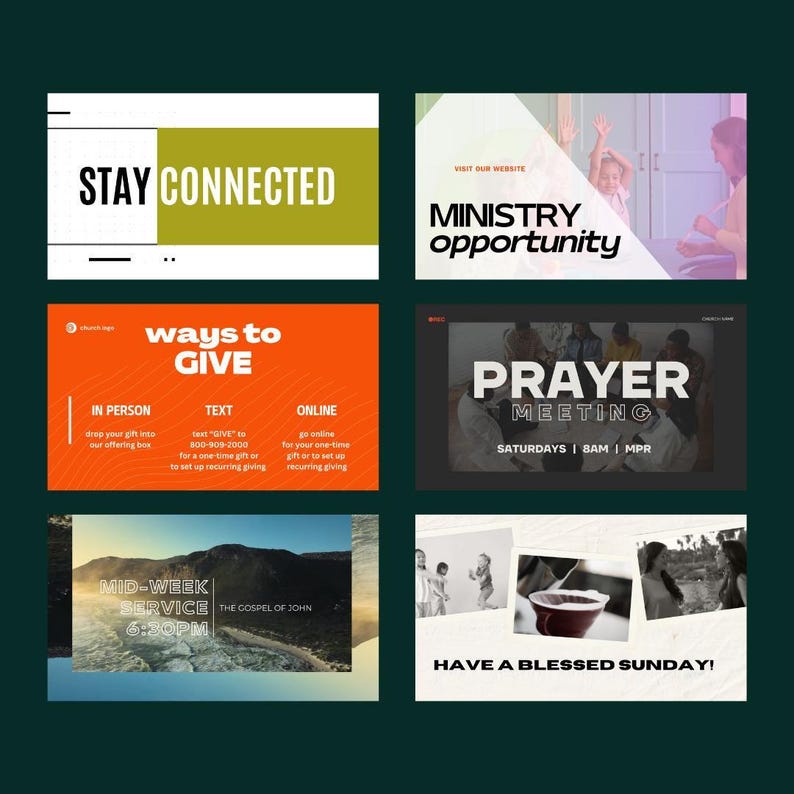 Church Slide Template Digital Download Worship Presentation Graphic ...
