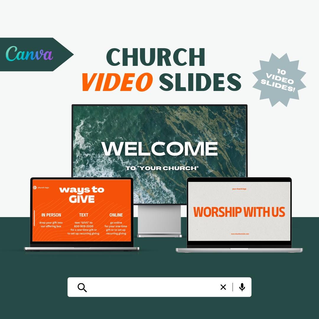 Church Preservice Video Announcement Slides Editable Church Canva ...