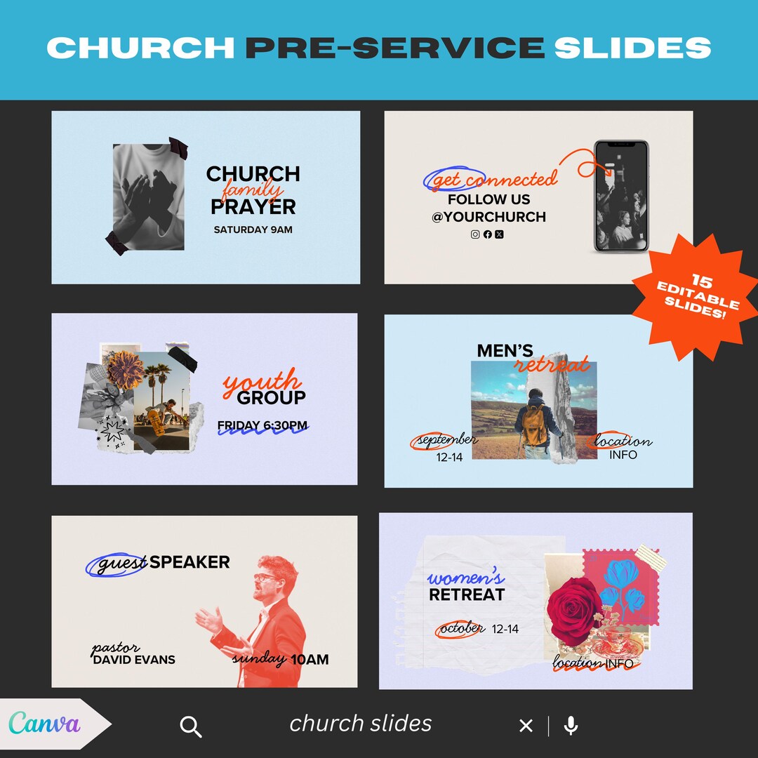 Church Presentation Template Digital Download Editable Slides ...