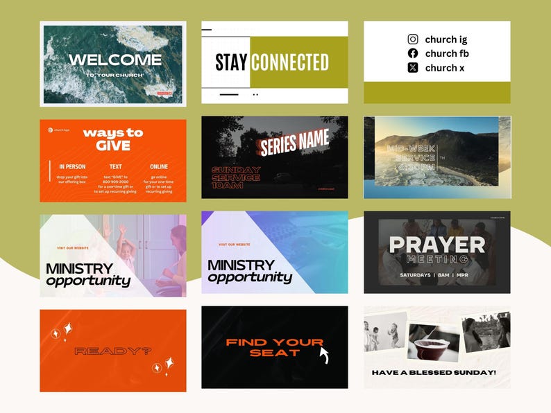 Church Slide Template Digital Download Worship Presentation Motion ...