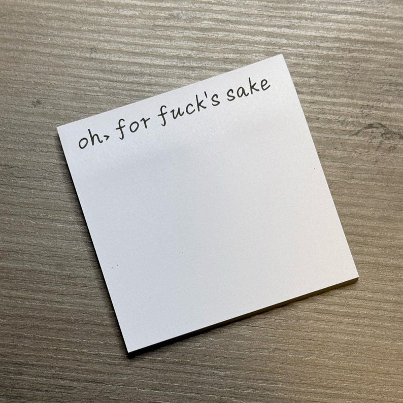 Snarky Sticky Notes, Funny Office Notepads, Sarcastic Gift, Swear Gift ...