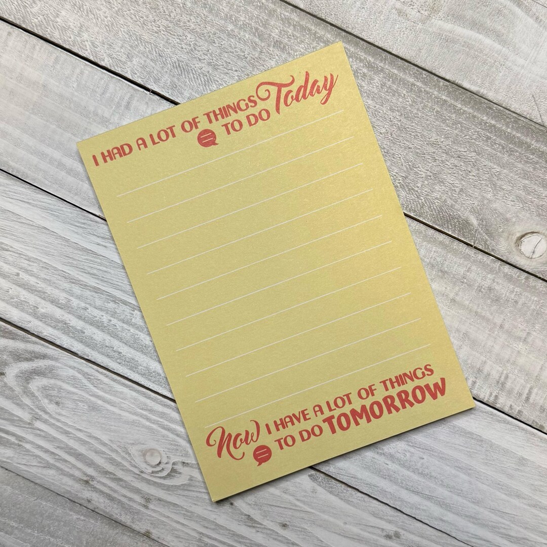 Things to Do Note Pad, Humorous Memo Pads, Sarcastic and Snarky, Funny ...