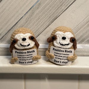 Positive Sloth, Motivational Gift, Co-worker Gift, Student Gift ...
