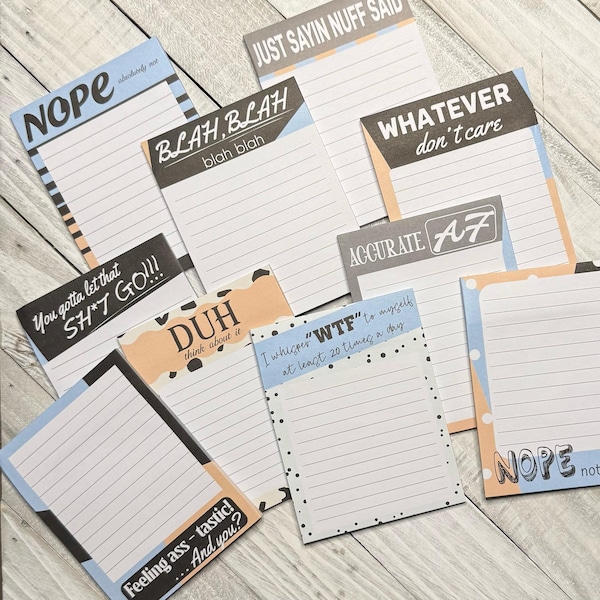 Funny Sticky Notes - Etsy