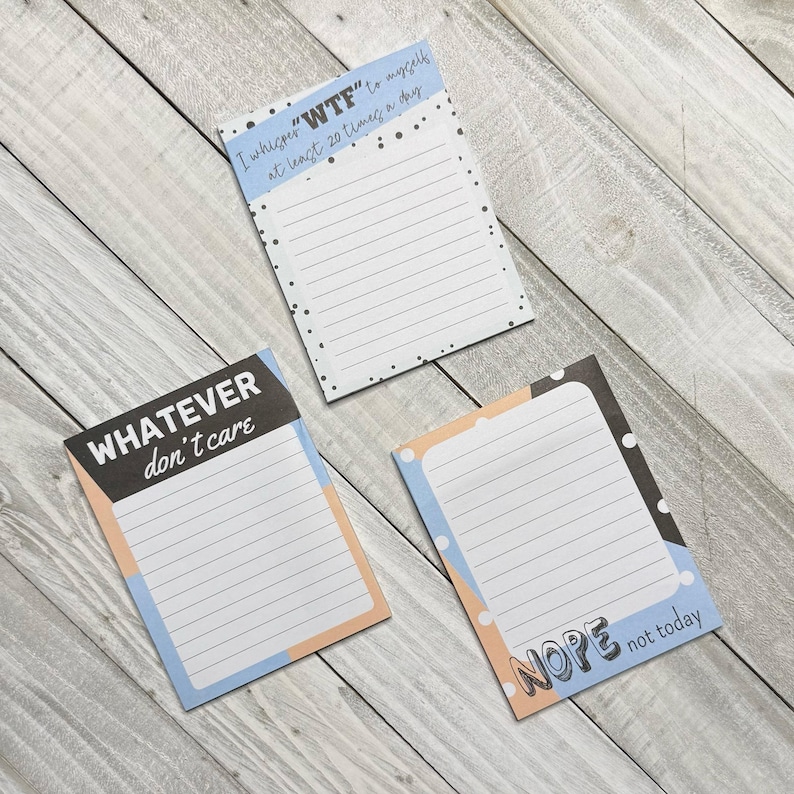 Sarcastic Sticky Notes (NEW SAYINGS & DESIGNS!) (select Your Own ...