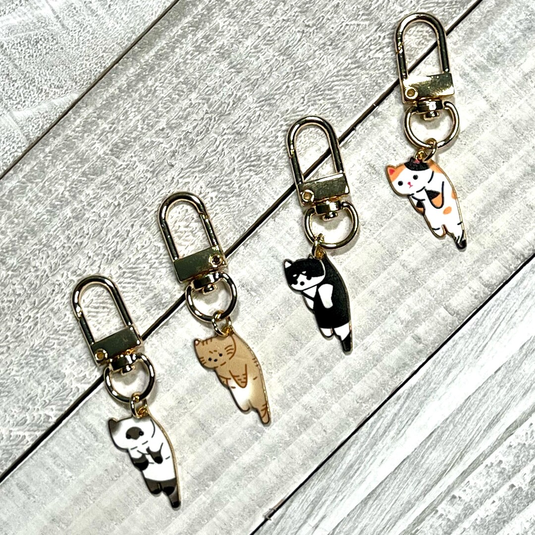 Cute Cat Charms select Your Own, Cat Keychains, Cat Lover Gift, Cat Mom ...