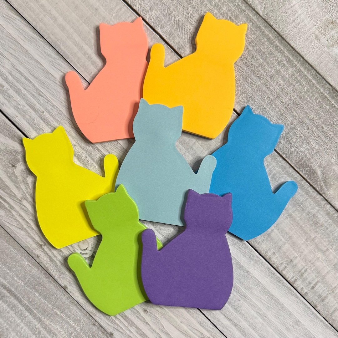 Cute Cat Shaped Sticky Notes (select Your Own), Cat Lover Gift, Cat Mom ...