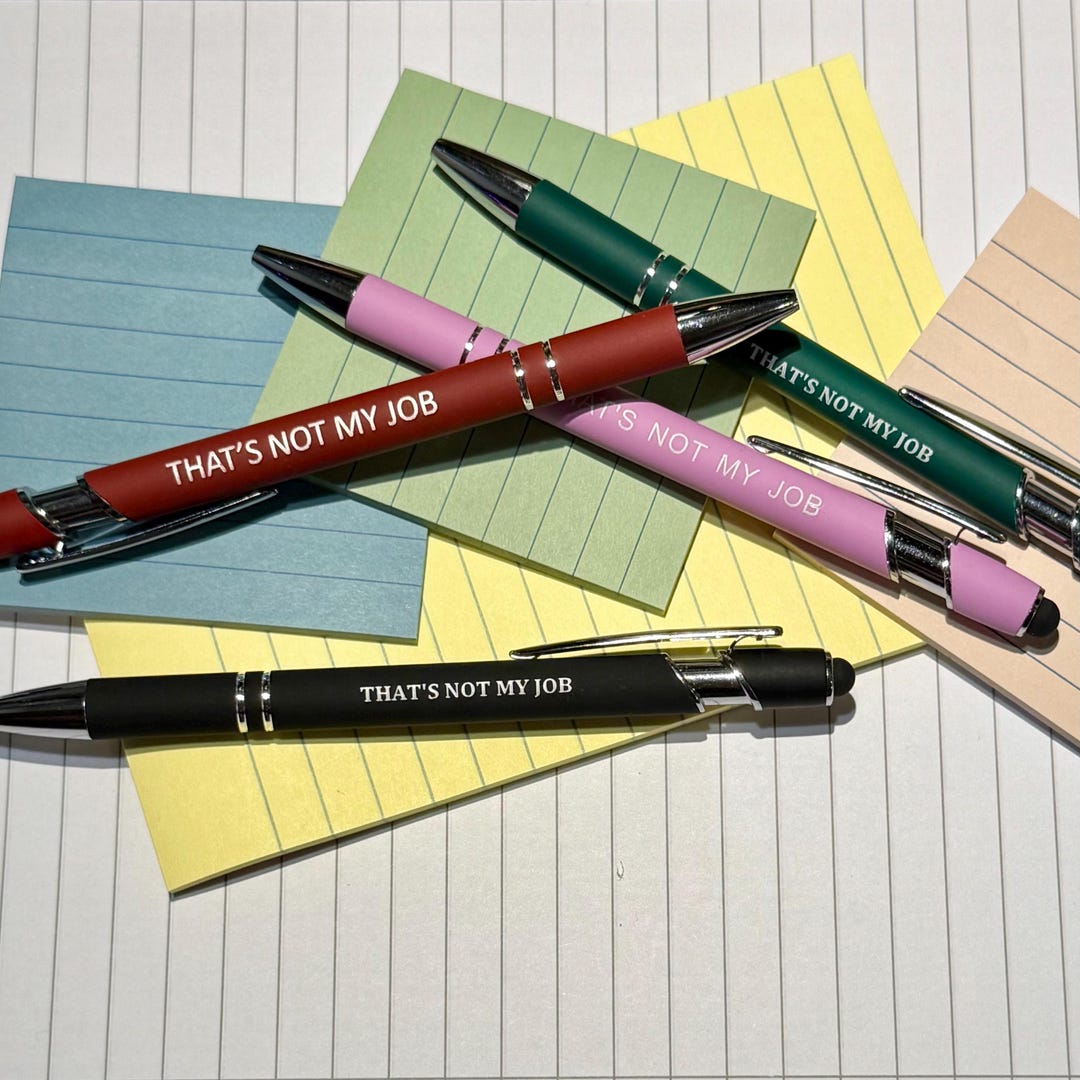 That's Not My Job Sarcastic Ink Pen, Funny Co-worker Gift - Etsy
