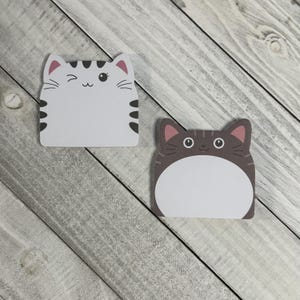 Cute Cat Shaped Sticky Notes (select Your Own), Cat Lover Gift, Cat Mom ...