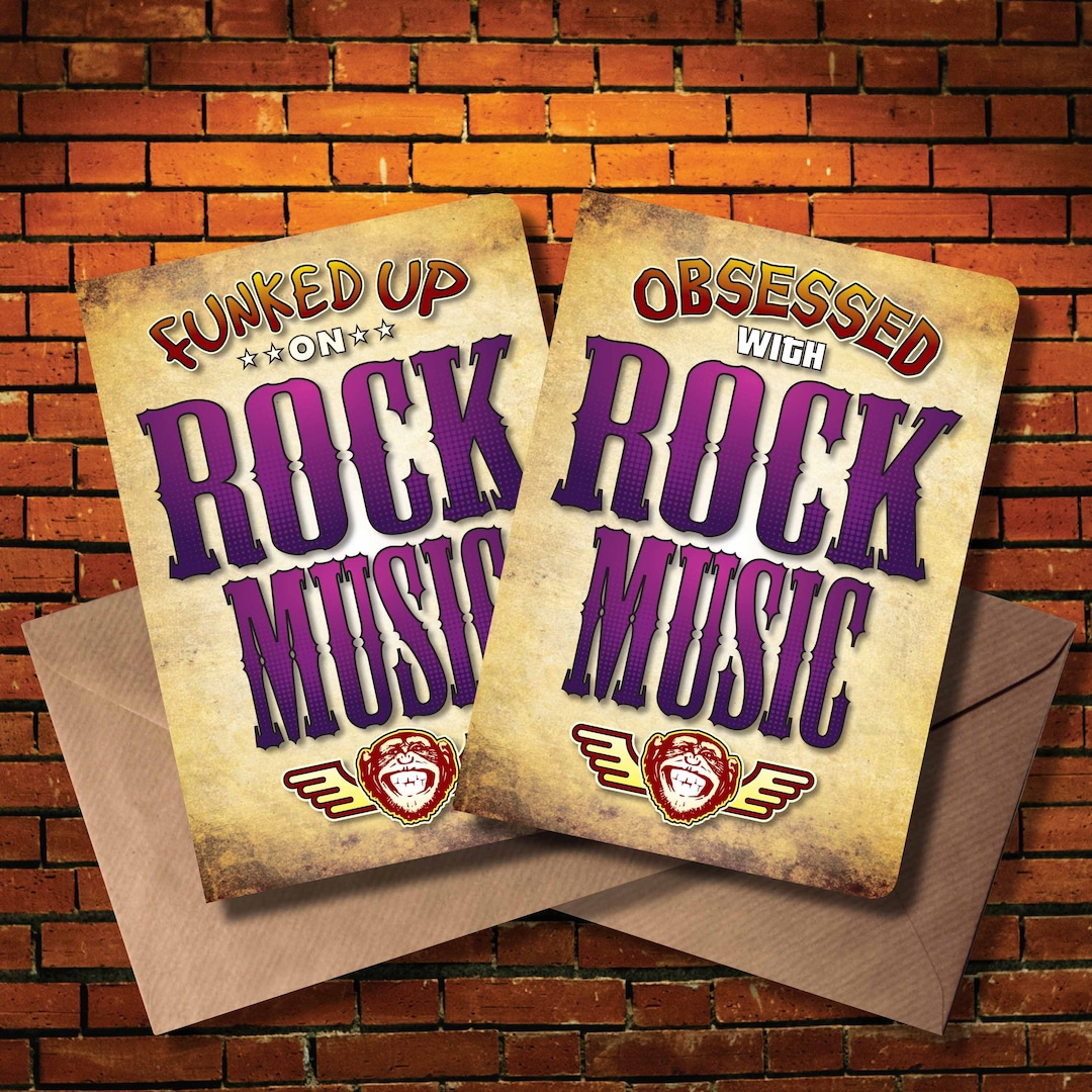 Rock Music Birthday Card Art Print / Music Poster / Wall Art - Etsy