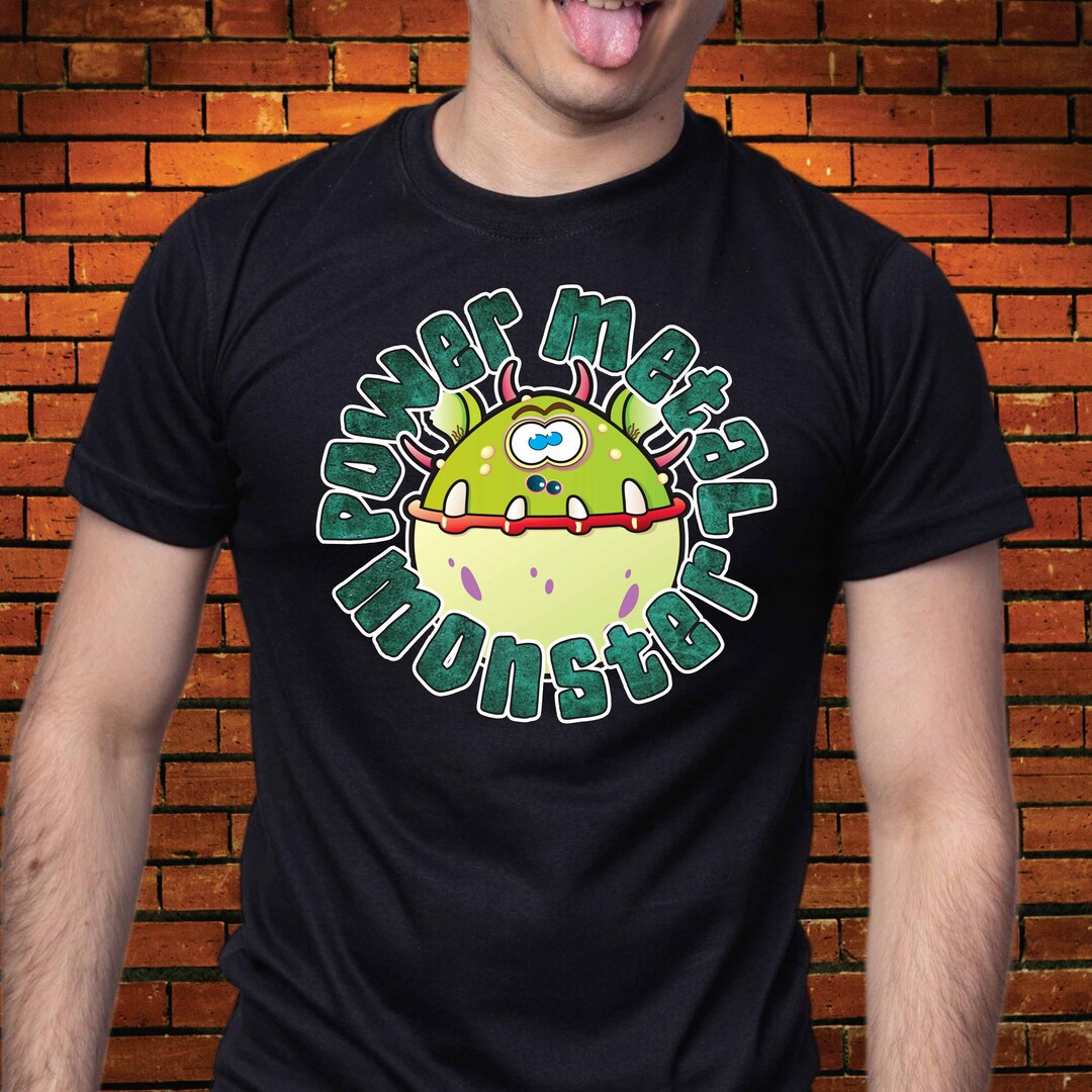 Power Metal Monster Cotton T-shirt / Metalhead Party Wear / Mosh Pit ...