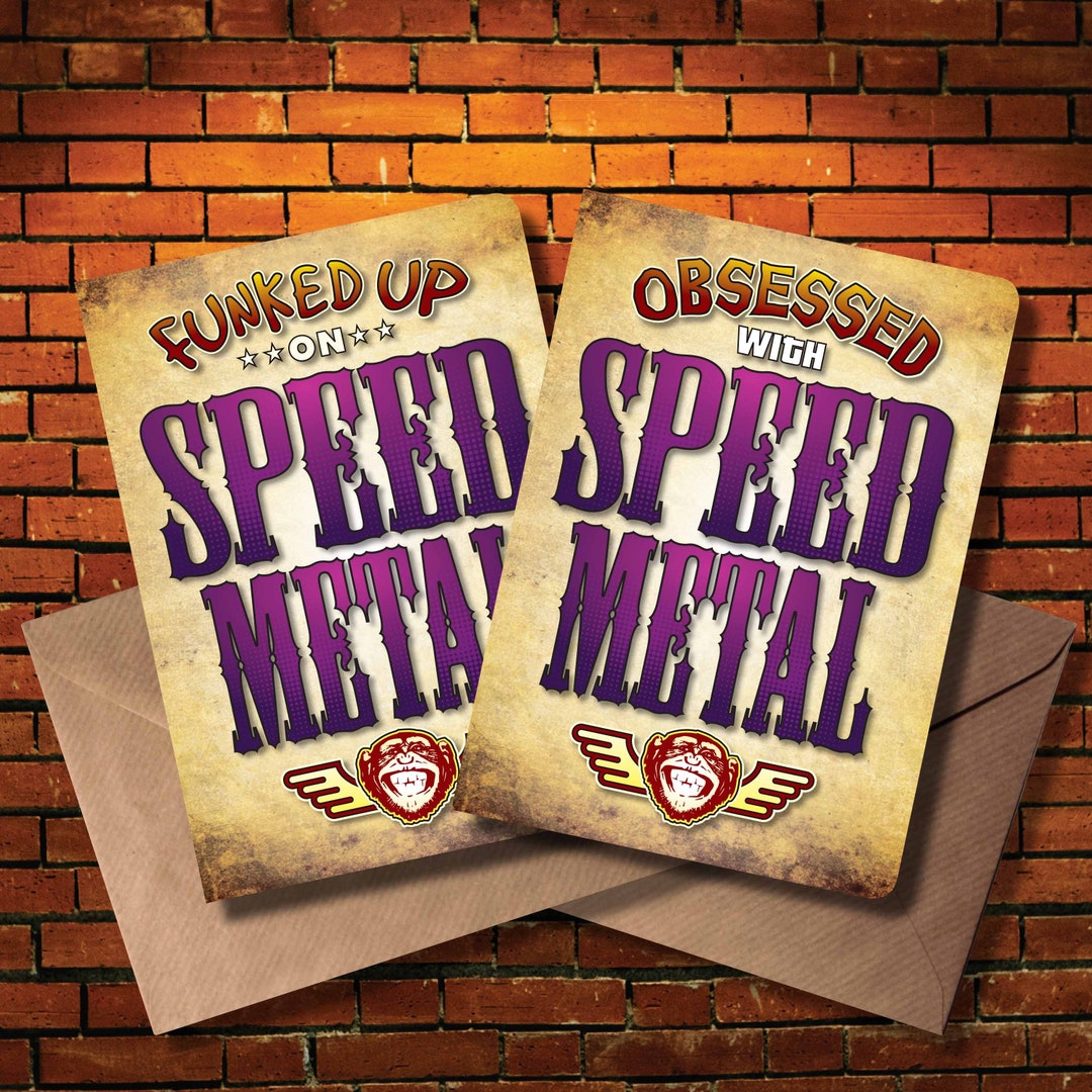 Speed Metal Birthday Card Art Print / Music Poster / Wall - Etsy